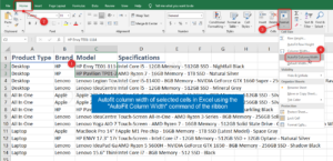 How To Change the Columns Width and Rows Height in Excel – OfficeTuto