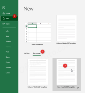 How To Set a New Default Column Width and Row Height in Excel – OfficeTuto