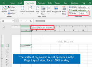What Are Units of Column Width and Row Height in Excel – OfficeTuto