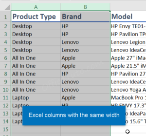 How To Change the Columns Width and Rows Height in Excel – OfficeTuto