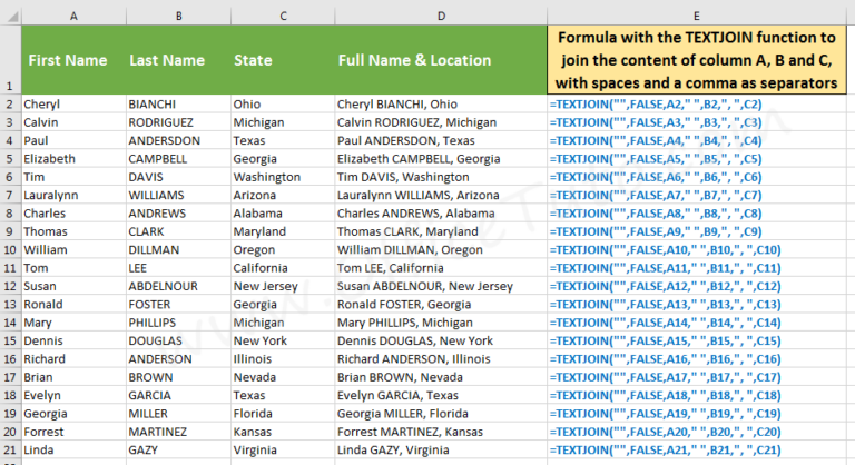 The 4 Ways To Join the Content of Cells in Excel – OfficeTuto