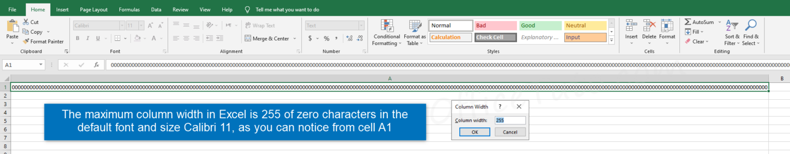 How To Change the Columns Width and Rows Height in Excel – OfficeTuto