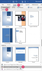 Cover Page in Word – OfficeTuto