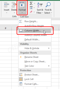 How To Change the Columns Width and Rows Height in Excel – OfficeTuto