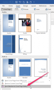 Cover Page in Word – OfficeTuto
