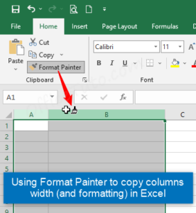 How To Copy Columns Width and Rows Height in Excel – OfficeTuto